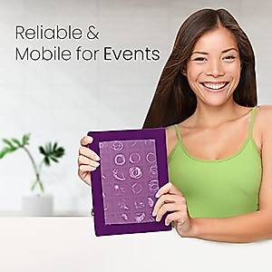 Hivory Velvet Earring Jewelry Box - 24 Grid Small Jewelry Earring Organizer Box with Snap Button - Earring Holder for Girls and Teen, Secure and Travel Friendly (Purple)