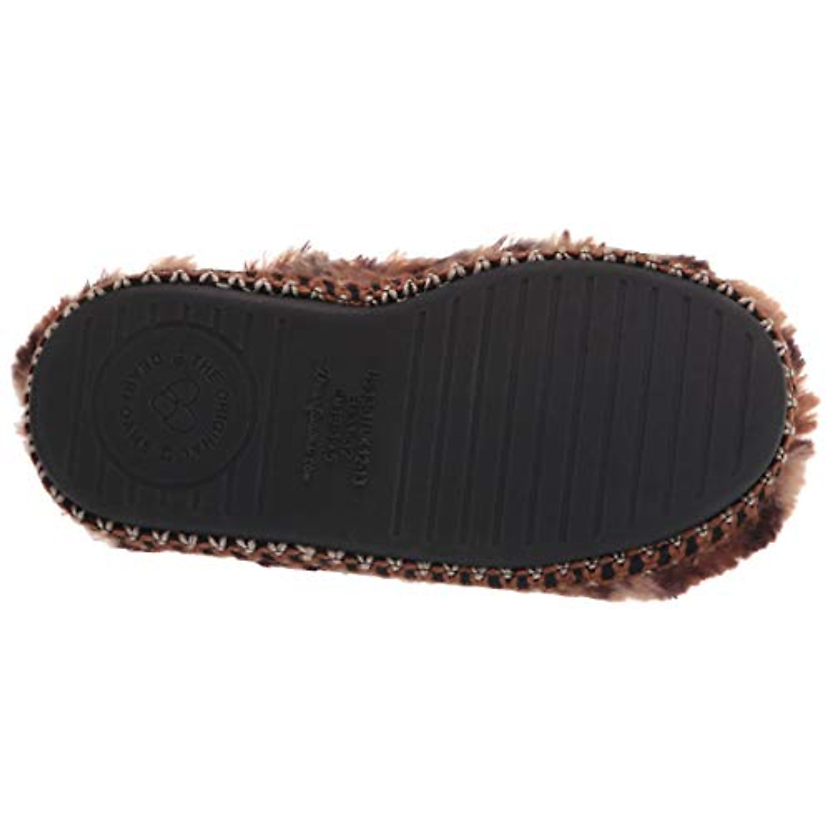 Dearfoams unisex child Charlotte Furry Bootie Slipper, Leopard, 13 Big Kid US