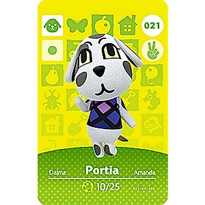 Portia- JORDEN Animal Crossing Happy Home Designer Amiibo Card - 021 By JORDEN