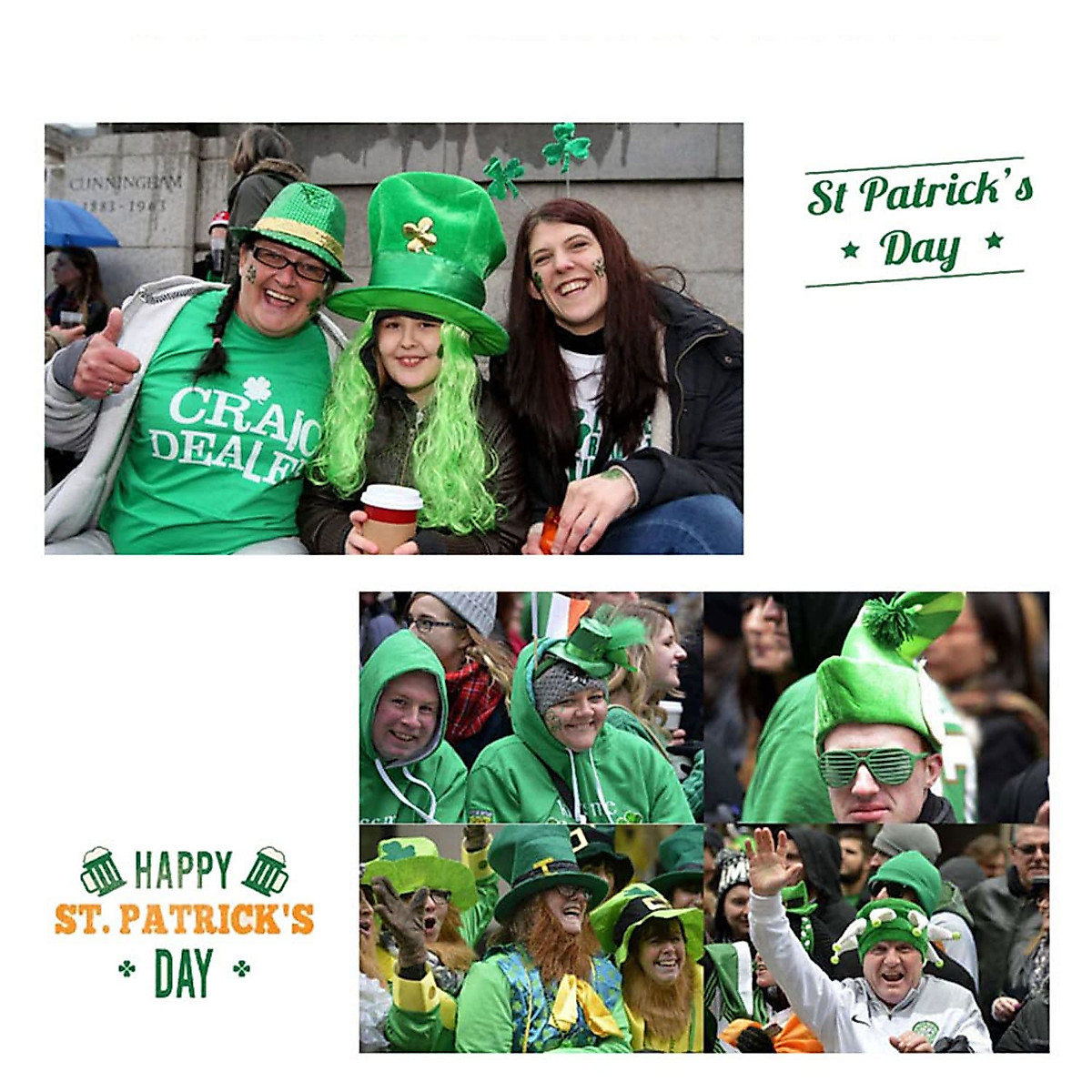 St Patricks Day Tattoos 10 Sheets 60+ Styles Shamrock Tattoos St. Patrick's Day Accessories Party Favors Decorations-A HIT for Your Event