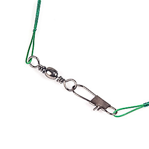 PISCORUSH 50pcs Fishing Wire Leaders Nylon-Coated Fishing Line Trace Lure Leaders with Swivels and Snaps Stainless Steel Fishing Tackle Leaders Tackle (Red, 8inch 50PCS)