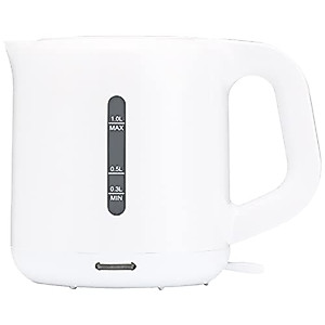 Yamazen electric kettle 1.0L boiling automatic OFF function with white DKE-100 (W)