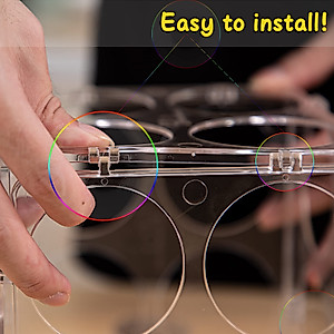 Vinyl Storage Rack Clear Vinyl Roll Storage Organizer Store Up to 40 Rolls for Craft Room, Wall Mount Available, 24 PCS