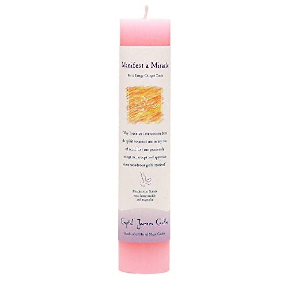 CRYSTAL JOURNEY Candle Pillar Manifest Miracle, 1 EA