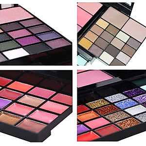 Makeup Kit for Women Full Kit including 36 Eyeshadow Makeup,16 Lip Gloss,12 Glitter Cream, 4 Concealer, 3 Blusher,1 Bronzer, 2 Highlight and Contour - All in One Makeup Kit 74 Colors