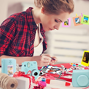 Fujifilm Instax Mini 9 Instant Camera with Accessories | Bundle of Soft Leather Case + Mini Photo Album + 6 Christmas Magnet Frames + 4 Colored Lenses + Selfie Lens + 10 Photo Frames + Stickers + More