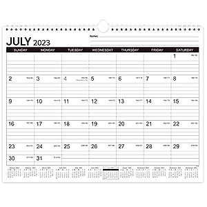 2023-2024 wall calendar - Desk/Wall Calendar 2023-2024, Jul.2023 - Dec.2024, 11-1/2"x14.68", Ruled Blocks, Spiral Bound, Monthly Calendar