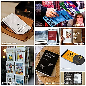 Thick Photo Paper Glossy Double Sided 100 Sheets 8.5x11 Heavyweight 69lb 260gsm Inkjet Both Sides Printable 11.8mil A4 Letter size Flyer Bulk Pack 8.5 x 11 Card paper postcard postal Uinkit