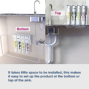 HEALSUMM 4-Stage Under Sink Water Provider System for Home use - Direct Connect, NSF/ANSI 42 Element, KC Certified, Quick Change, Made in Korea (Package Including Faucet)