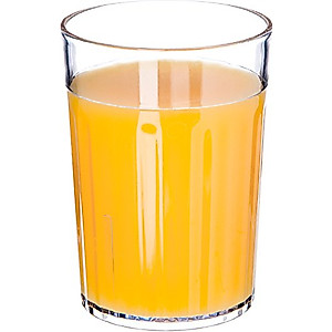 Carlisle FoodService Products Plastic Bistro Tumbler, 10 Ounces, Clear