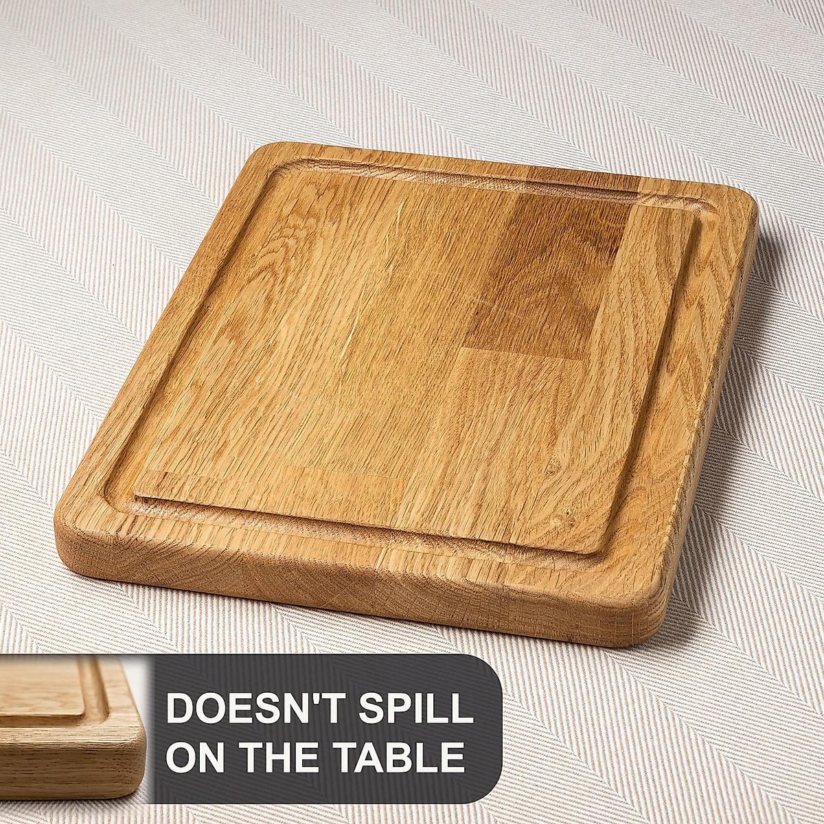 Cutting Board - 10x8 Inches Small Wood Cutting Board - Oak Cutting Board - Real Wood Cutting Board - Chopping Board for Kitchen - Edge Grain Oak Wood Board