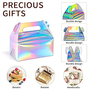 SZYCHEN 10 pcs/holographic gift box cake candy biscuit packaging portable carton for wedding and birthday parties