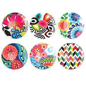 French Bull Melamine Assorted Plates-6 Piece Set -Melamine Dinnerware-Platter, Serving, Party, Platter, Dish (11" Dinner Plate, Assorted)