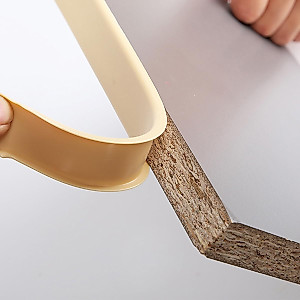 ECYC Ltd 16.4ft U-Shape Edge Banding Self Adhesive Veneer Edging, Peel and Stick Veneer Edge Banding Flexible Furniture Edge Trim Countertop Edge Trim for Restoration Furniture Cabinets Table, 28mm