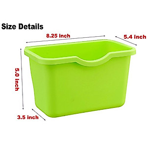 sunliveus 3 Pack Hanging Kitchen Wastebaskets Multipurpose Little Trash Compost Container Recycle Waste Garbage Bins Bowls for Kitchen, Office, Bathroom, Bedroom Drawers Cabinets Storage (White)