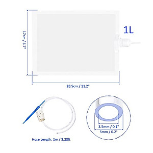 M METERXITY 2 Pack Plant Drip Bag - Plants Drip Irrigation, Automatic Watering Adjustable Valve, Apply to Outdoor/Garden (1L, Clear)