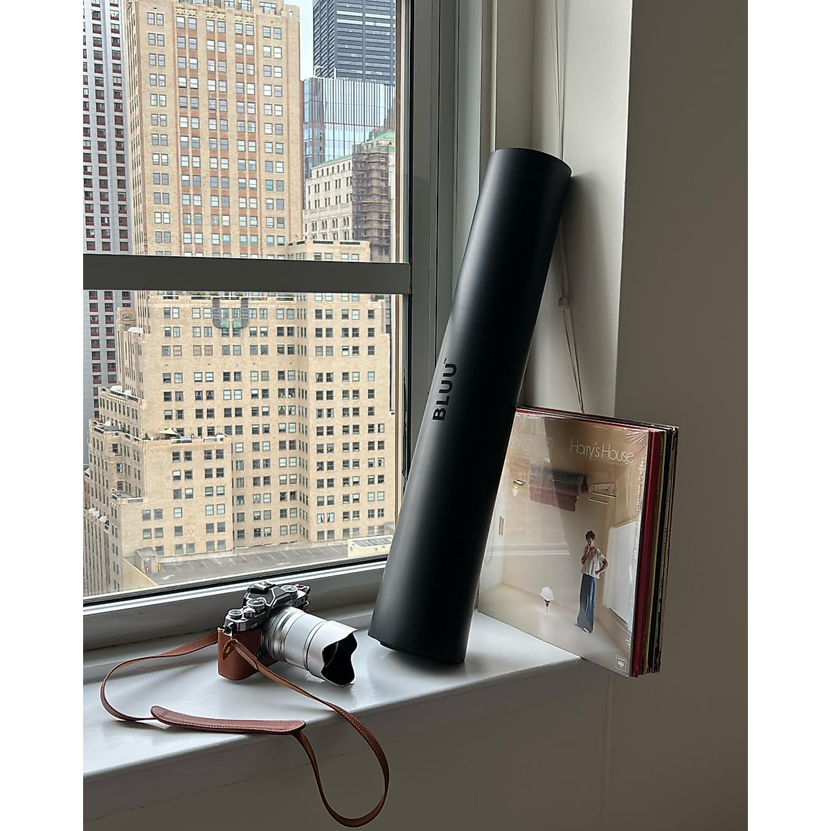 Bluu Yoga Aligner Mat with Bluu Alignment System,Superior Grip,Anti-Slip Yoga Mat,Natural Rubber,6mm Thick Mat for Yoga,Blue, Black, Gray,Bikram Yoga Mat,Pro Yoga Mat with AsanaAlign (Black)