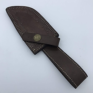 9" long custom handmade leather sheath for 4" cutting blade knife