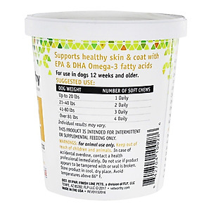 Vet Worthy Salmon Oil Skin and Coat Soft Chews for Dogs - Dog Supplement to Support Healthy Skin and Beautiful Coat - Fish Oil Supplement with Omega 3 Fatty Acids - Salmon Flavor - 30 Soft Chews