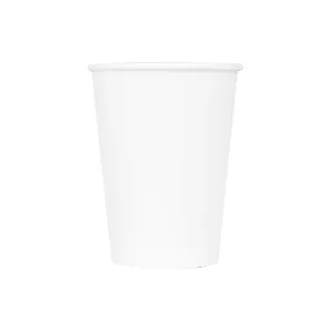 Karat 12oz Premium White Paper Hot Coffee Cups Diameter 3.54", Disposable, Leak-Resistant Double Poly-Lined, Ideal for Restaurants - Pack of 1000