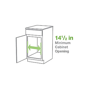 Knape & Vogt Simply Put 14-in W x 19.2-in H Metal 2-Tier Pull Out Cabinet Basket, 14 Inch, Frosted Nickel