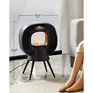 Sothing Space Heater Humidifier Combo - Star 3-in-1 Electric Heaters for Indoor Use, Humidifier with Flame Light, Aesthetic Design, 1500W Space Heater Indoor Large Room, Sleep Mode for Bedroom, Office