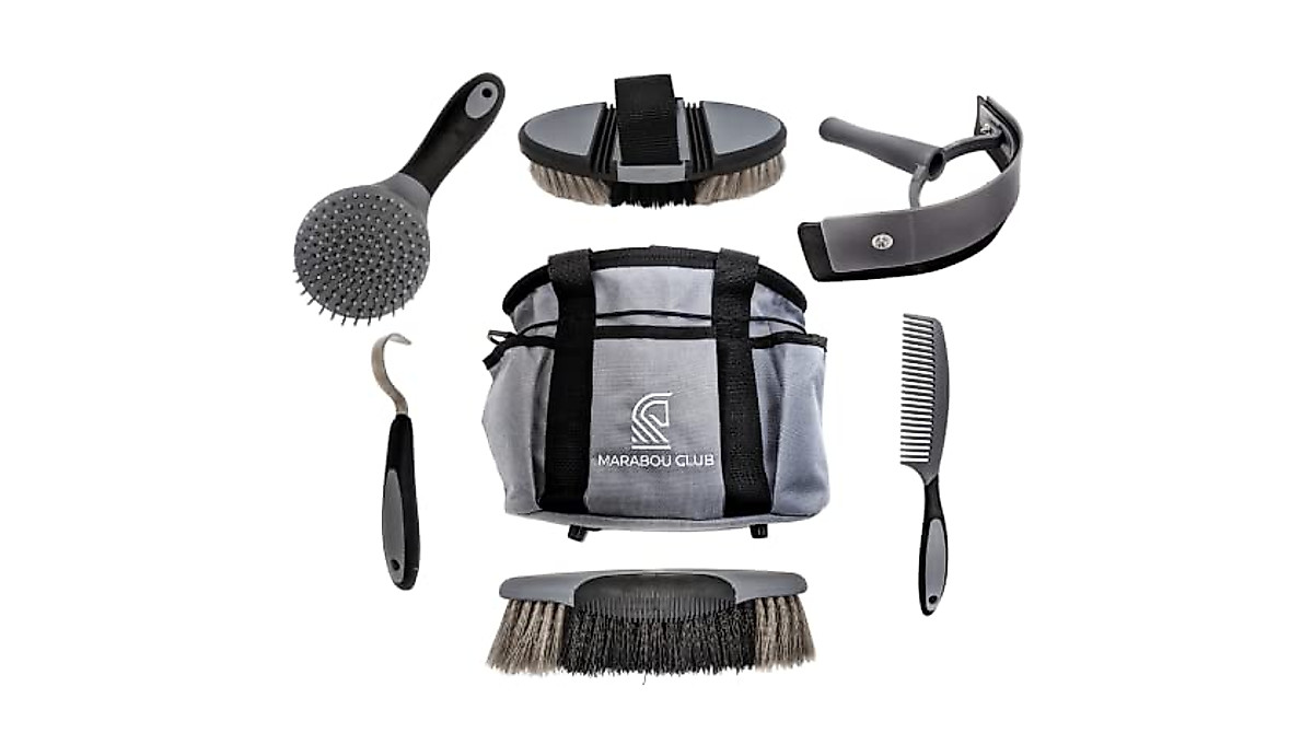 Rugged Horse Grooming Kit - Complete 7-Piece Horse Care Set
