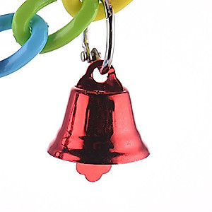 Hypeety Hamster Parrot Hanging Ladder Bridge Cage Swing Acrylic Chew Perch Metal Bell Birds Toy Accessories