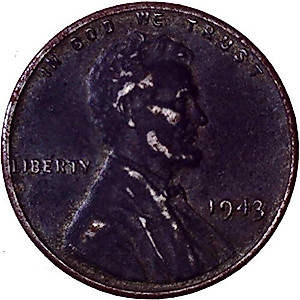 1943 Steel Lincoln Wheat Cent 1C Very Fine