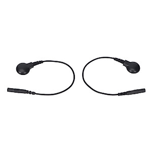 20PCS Electrode Wire - Button Type Short Copper Foil Wire - Electrode Wire Adapter for TENS Machine 5.9in Length