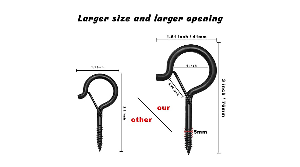 Ansxiy 10 PCS Q-Hanger Hooks for Outdoor Hanging