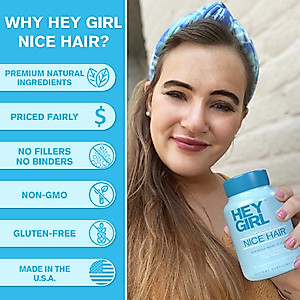 Hair Vitamins To Help Thinning and Fallout - Hair Supplement To Grow Hair Faster, Stronger & Have Healthy Skin & Nails - Scientifically Made With Biotin, Keratin, Folic Acid, Vitamin B, C, 60 Capsules