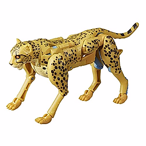 Transformers Toys Generations War for Cybertron: Kingdom Deluxe WFC-K4 Cheetor Action Figure - Kids Ages 8 and Up, 5.5-inch