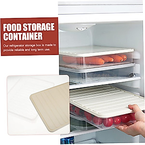 KICHOUSE 2Pcs Transparent Plastic Food Storage Containers for Refrigerator Organization Versatile Fridge Boxes Kitchen Food Storage Bins Refrigerator Organizer