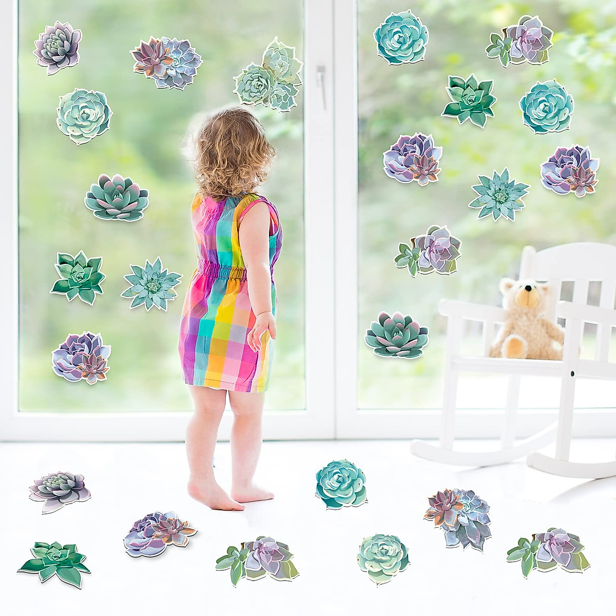 50pcs Succulents Cutouts Succulents Cut-Outs Classroom Decor Succulents Paper-Cuts Succulents Bulletin Board Cuts for Kids School Classroom Office Party Wall Decorations