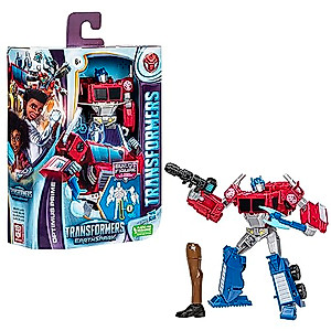Transformers Toys EarthSpark Deluxe Class Optimus Prime Action Figure, 5-Inch, Robot Toys for Kids Ages 6 and Up
