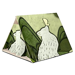 Y-DSIWX Guinea Pig Hideout House Bed, Cute Wolf Animal Silhouette Rabbit Cave, Squirrel Chinchilla Hamster Hedgehog Nest Cage