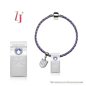 TOPMORE ZJ Series USB3.0 Flash Drive decorated with leather braided bracelet Flash Disk Fashion High speed Memory Stick (64GB, Purple)