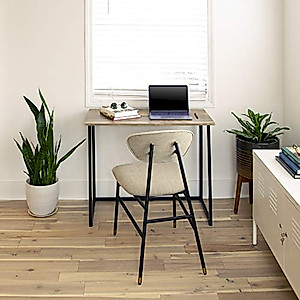 EMMA + OLIVER Small 36" Rustic Natural Home Office Folding Computer Desk - Laptop Desk