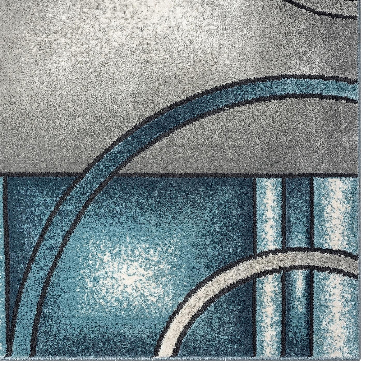 LUXE WEAVERS?Art Deco Geometric Blue 8x10 Area Rug