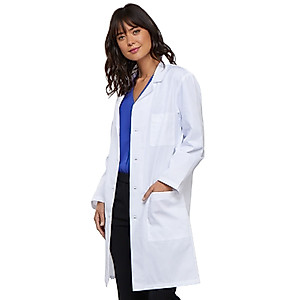Cherokee 40 Inch Unisex Lab Coat, White, Medium