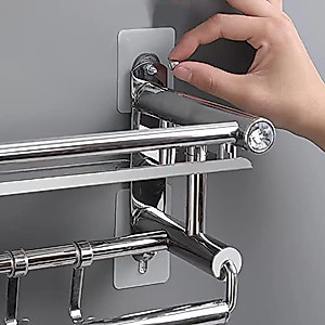 Chris.W 12Pcs Wall Screw Nails Stickers No Drilling No-Trace Wall Mount Hanging Nails Heavy Duty Reusable Adhesive Sticky Screw for Shower Room Bathroom Kitchen Shelf Basket Mouting(10MM)