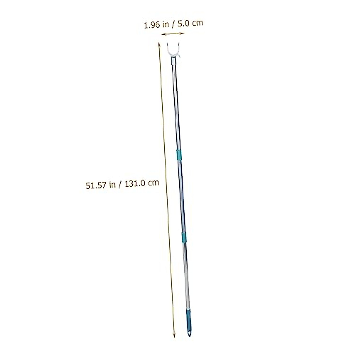 NOLITOY 5pcs stitching clothes rail curtain rod hooks outdoor tools outdoor window shade Clothes Drying Pole extended closet pole metal retriever rod Splicing Clothesline Pole Clothes Rod