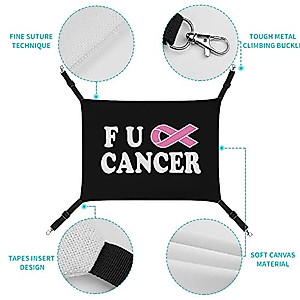 Fuck Cancer Pet Hammock Comfortable Adjustable Hanging Bed for Small Animals Dogs Cats Hamster
