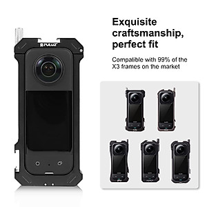 PULUZ Upgrade Lens Guard compatible with Insta360 x3 Accessories-Durable Design, Ultimate Protection(Premium Optical Glass Lens Protector)