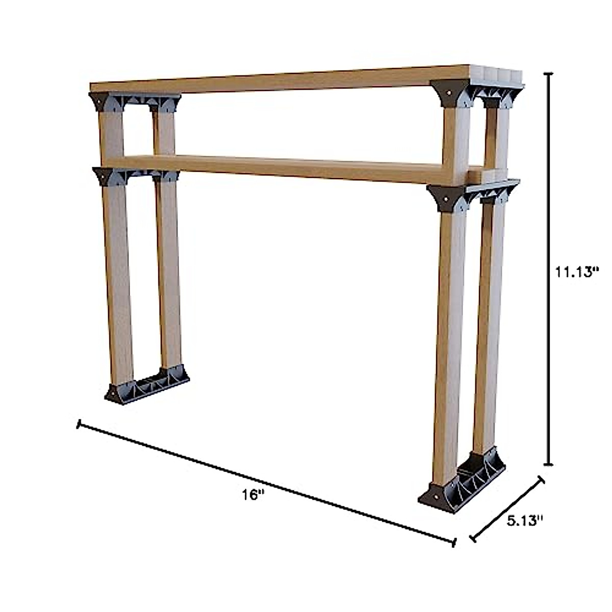 2x4basics 90124MI Custom Shelving and Storage System Shelflinks, Black, 6 Pack