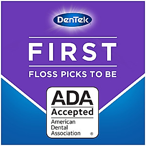 DenTek Cross Flosser Plaque Control Floss Picks, X-Shaped Floss, 75 Count, 3 Pack