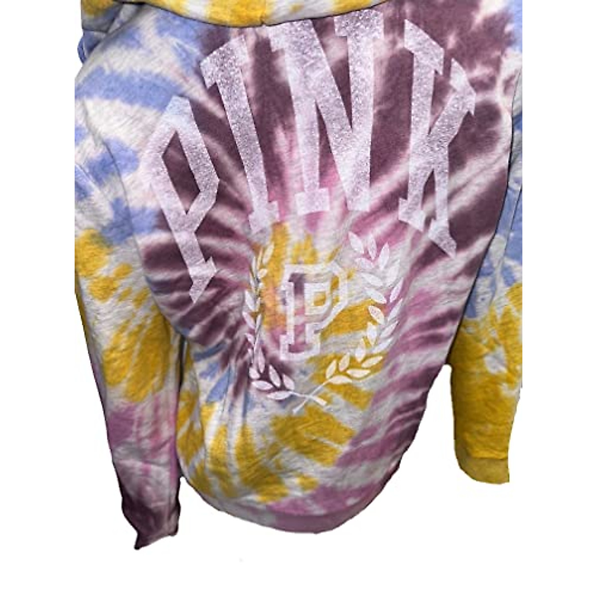 Victoria's Secret Pink Everyday Lounge Perfect Full Zip Hoodie Color Tie Dye Size Large New