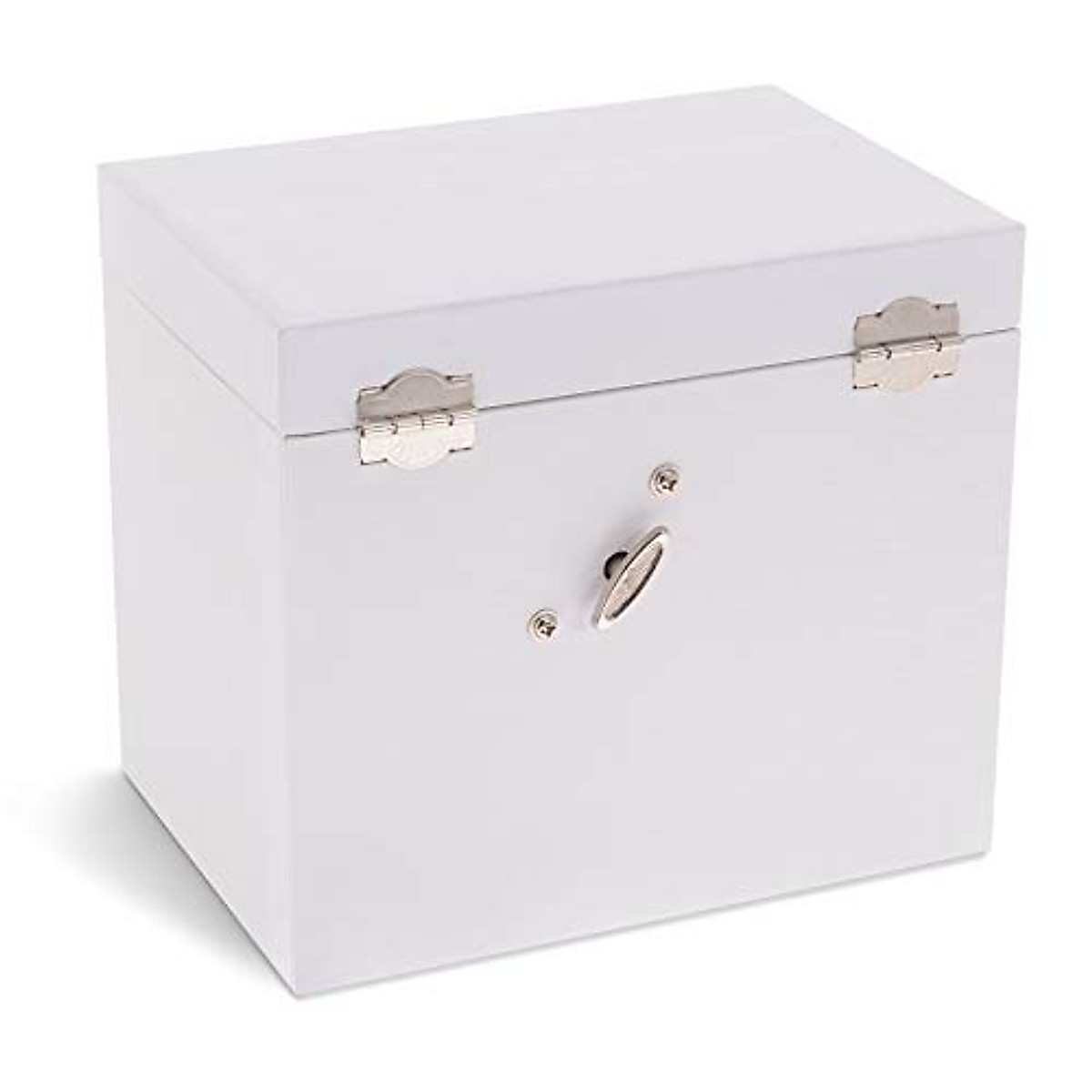 Jewelkeeper Personalize-Your-Own White Musical Ballerina Jewelry Box with 2 Pullout Drawers, You are My Sunshine Tune