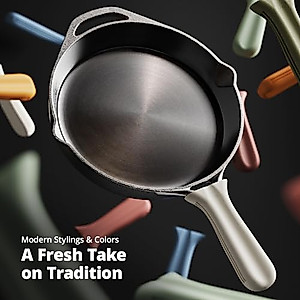 Greater Goods Silicone Handle, BPA-Free, Heat Resistant Handle for Cast Iron Skillet, Green